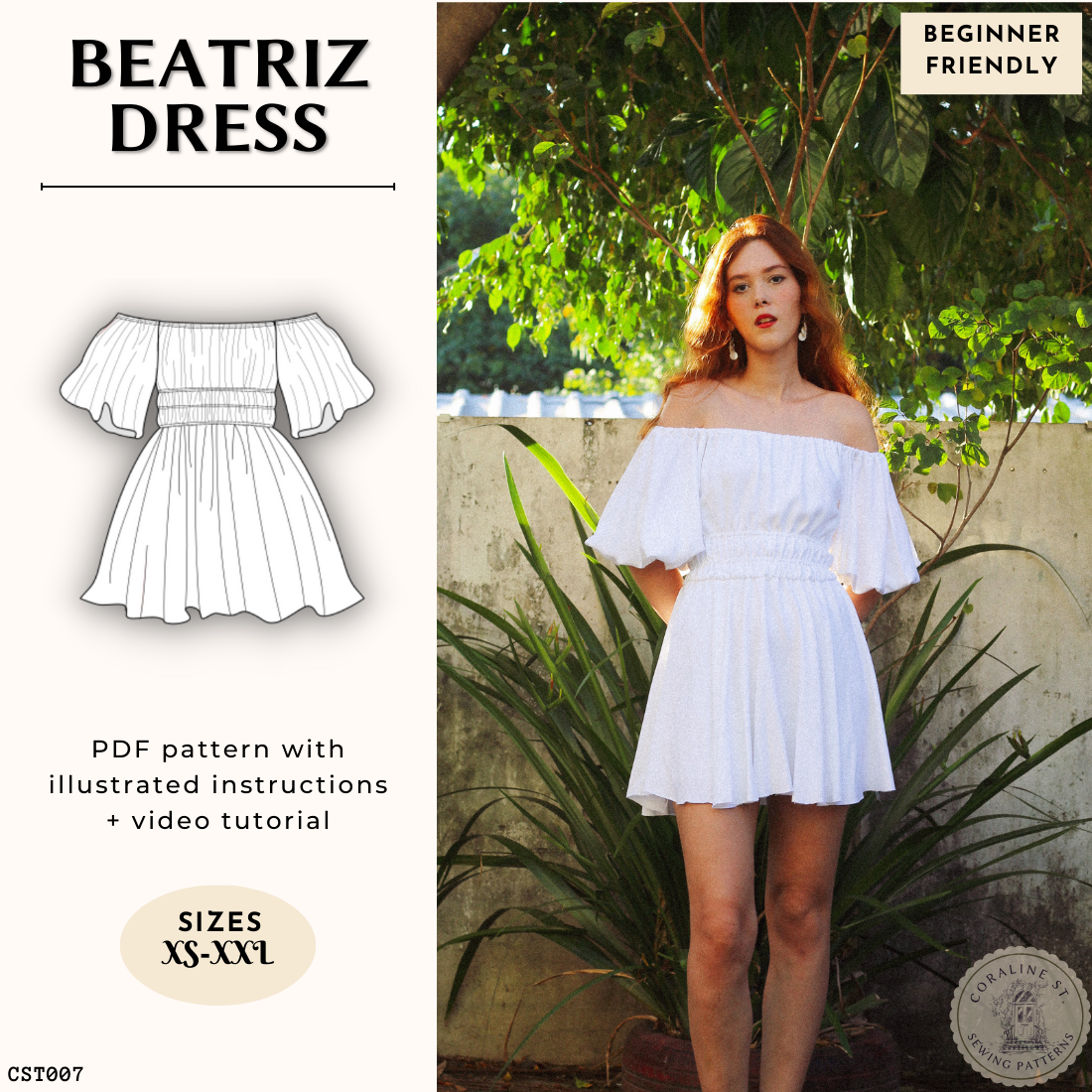Beatriz Dress PDF Sewing Pattern – coralinestreet