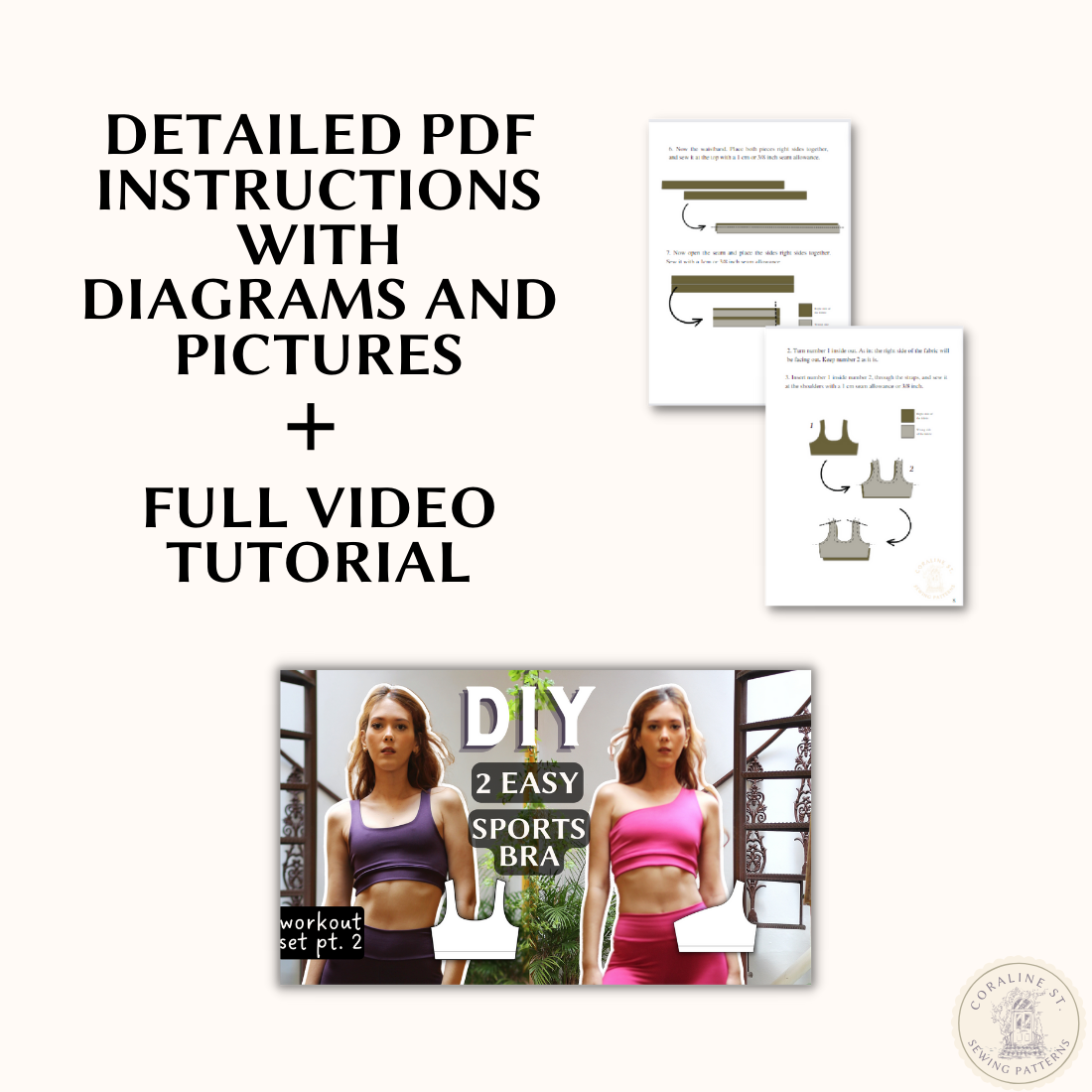 Alice Sports Bra PDF Sewing Pattern – coralinestreet