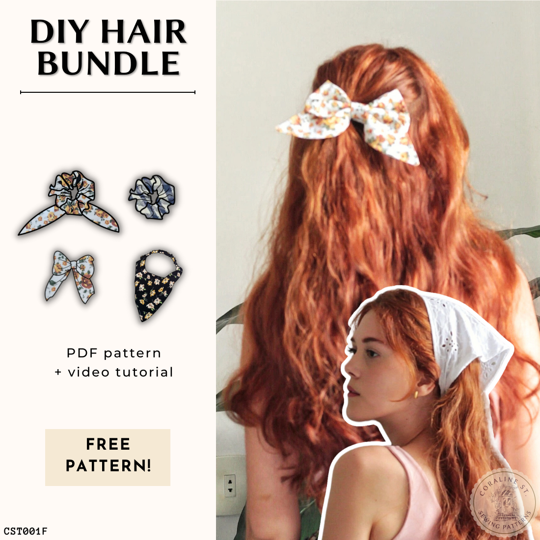 Hair Bundle DIY FREE PDF Sewing Pattern – coralinestreet