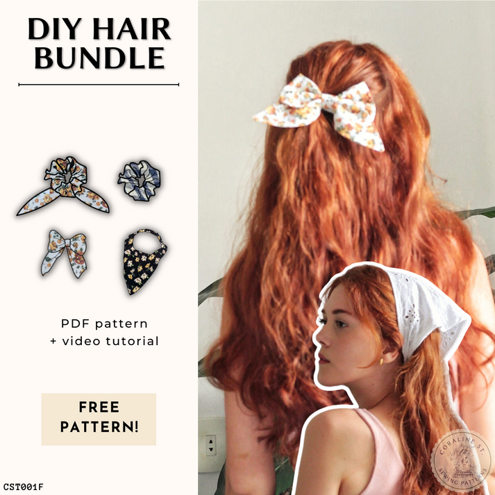 Hair Bundle DIY FREE PDF Sewing Pattern – coralinestreet